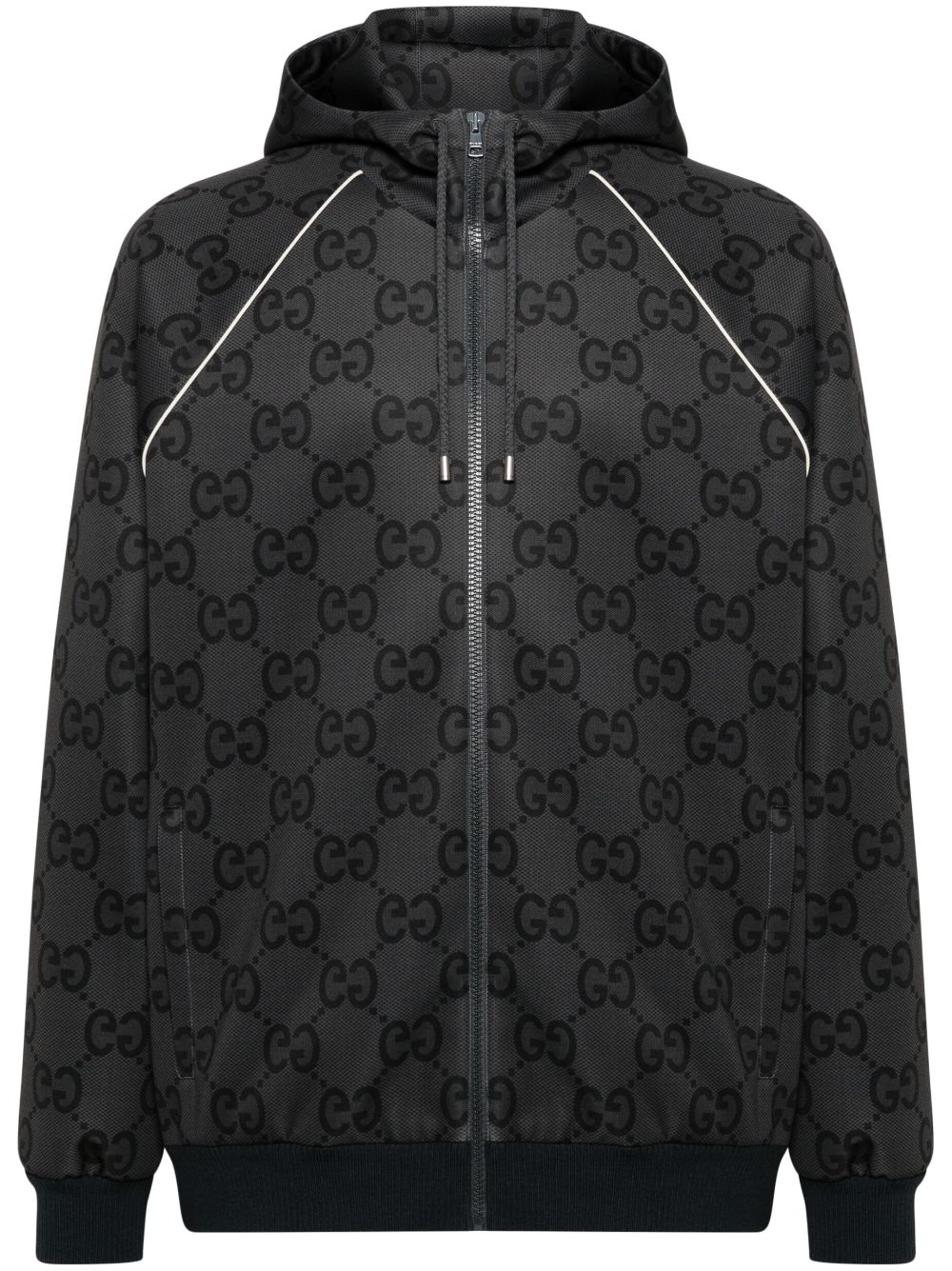 Buy Gucci Jumbo Gg Zip Jacket - Grey At 33% Off | Editorialist