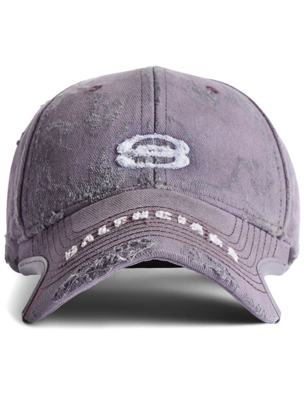 Balenciaga Unity Port Icon Ditreed-Effect Cap In Purple - 15% Off