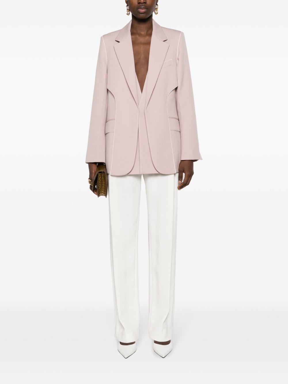 VICTORIA BECKHAM Victoria Beckham Double Panel Single-Breasted Blazer