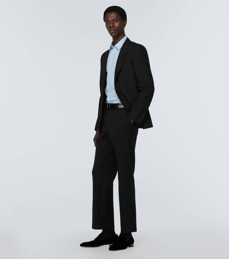 CHRISTIAN LOUBOUTIN Christian Louboutin Dandyrocks Velvet Loafers
