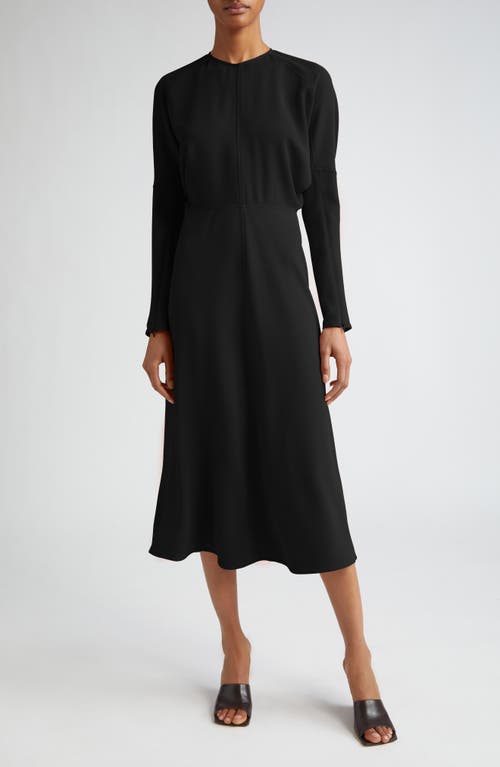 VICTORIA BECKHAM Victoria Beckham Dolman Sleeve Cady Midi Dress