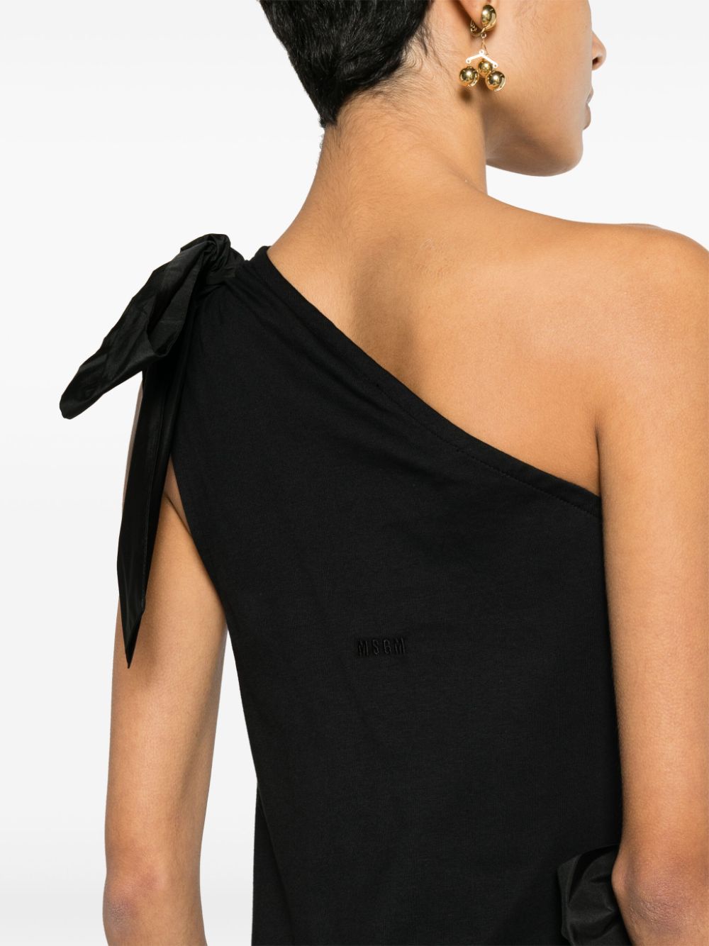 msgm one shoulder dress MSGM One-Shoulder Mini Dress - Red Dresses, Clothing - W3G37299