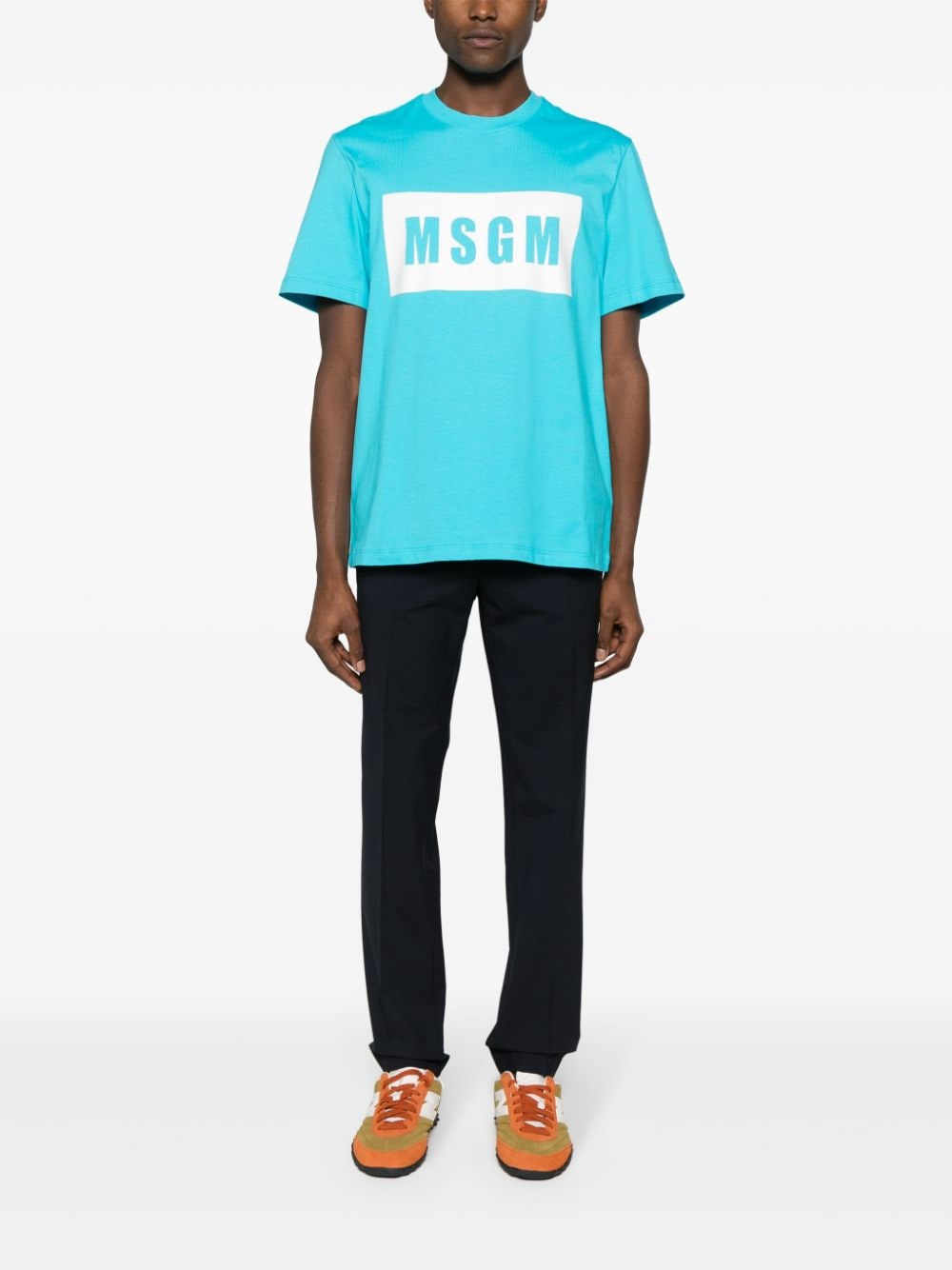 MSGM MSGM Logo-Waistband Tailored Trousers