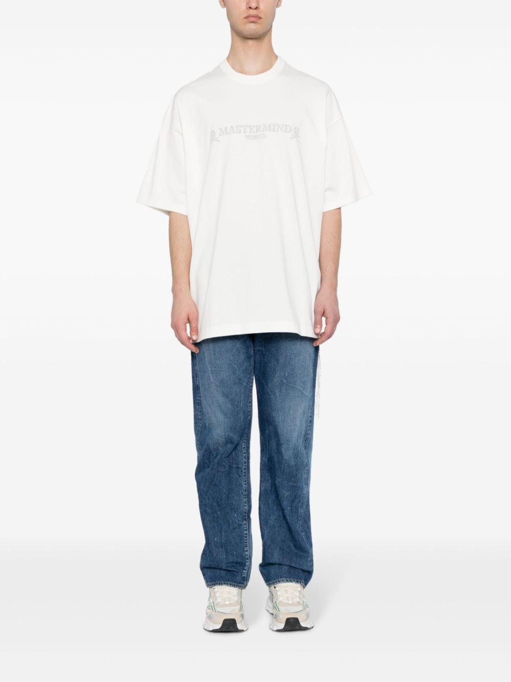 MASTERMIND WORLD logo-embroidered cotton t-shirt