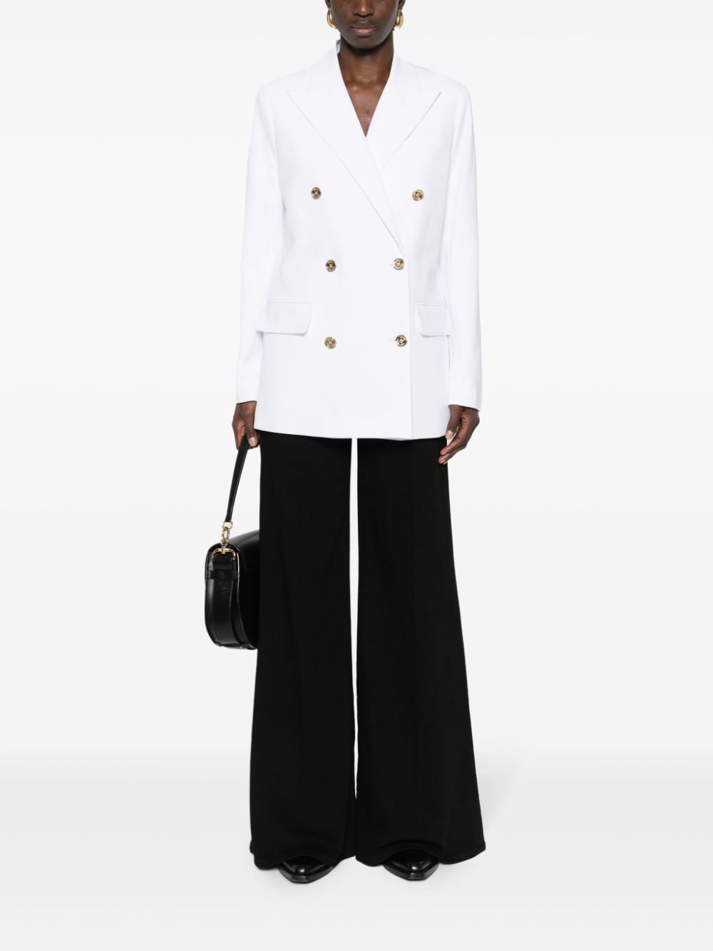 MICHAEL KORS MICHAEL Michael Kors Crepe Double-Breasted Blazer