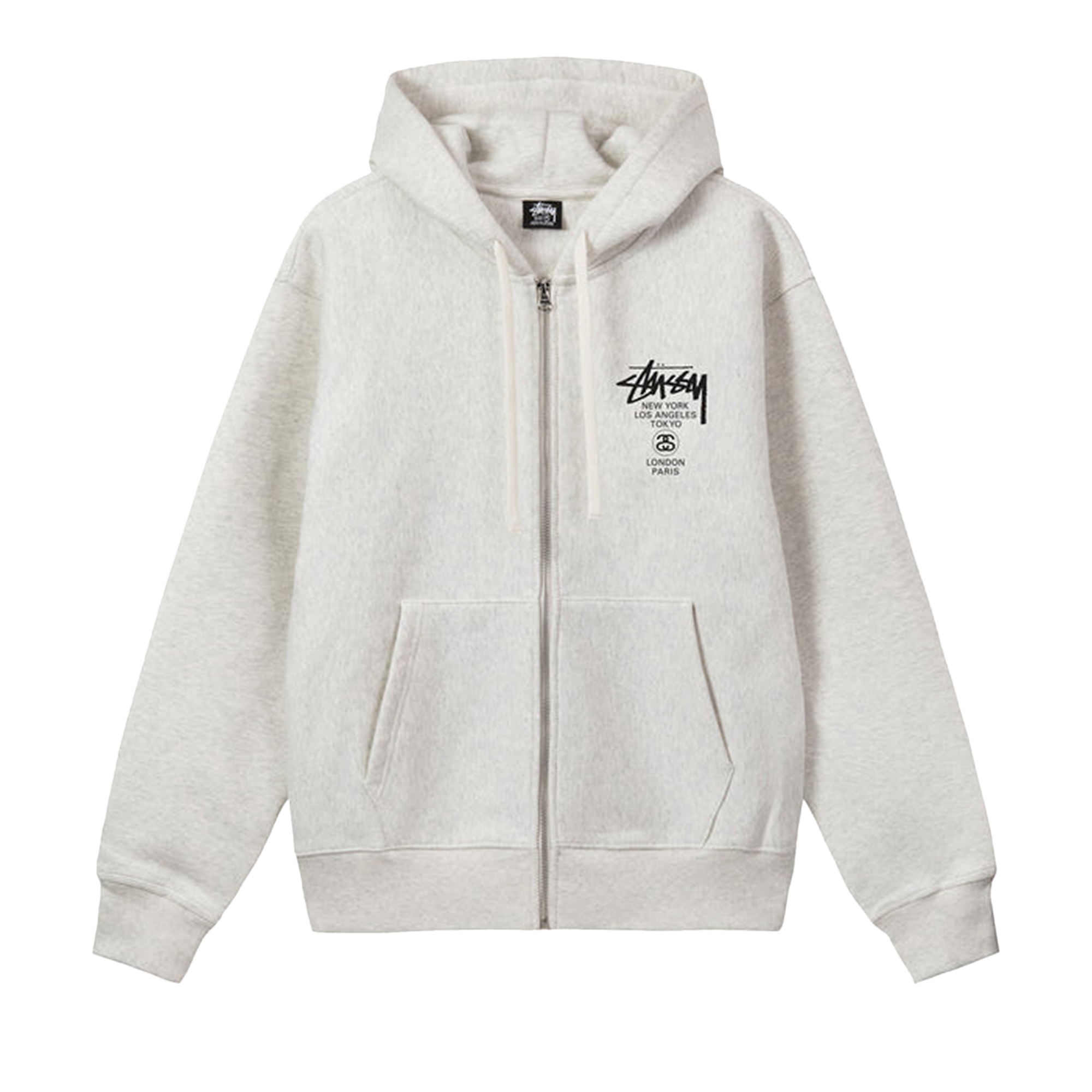 00s old stussy ジップアップ スウェット ジャケット Basic Stussy Zip Hoodie Ash Heather (2024) / 1975000 / 1975000M