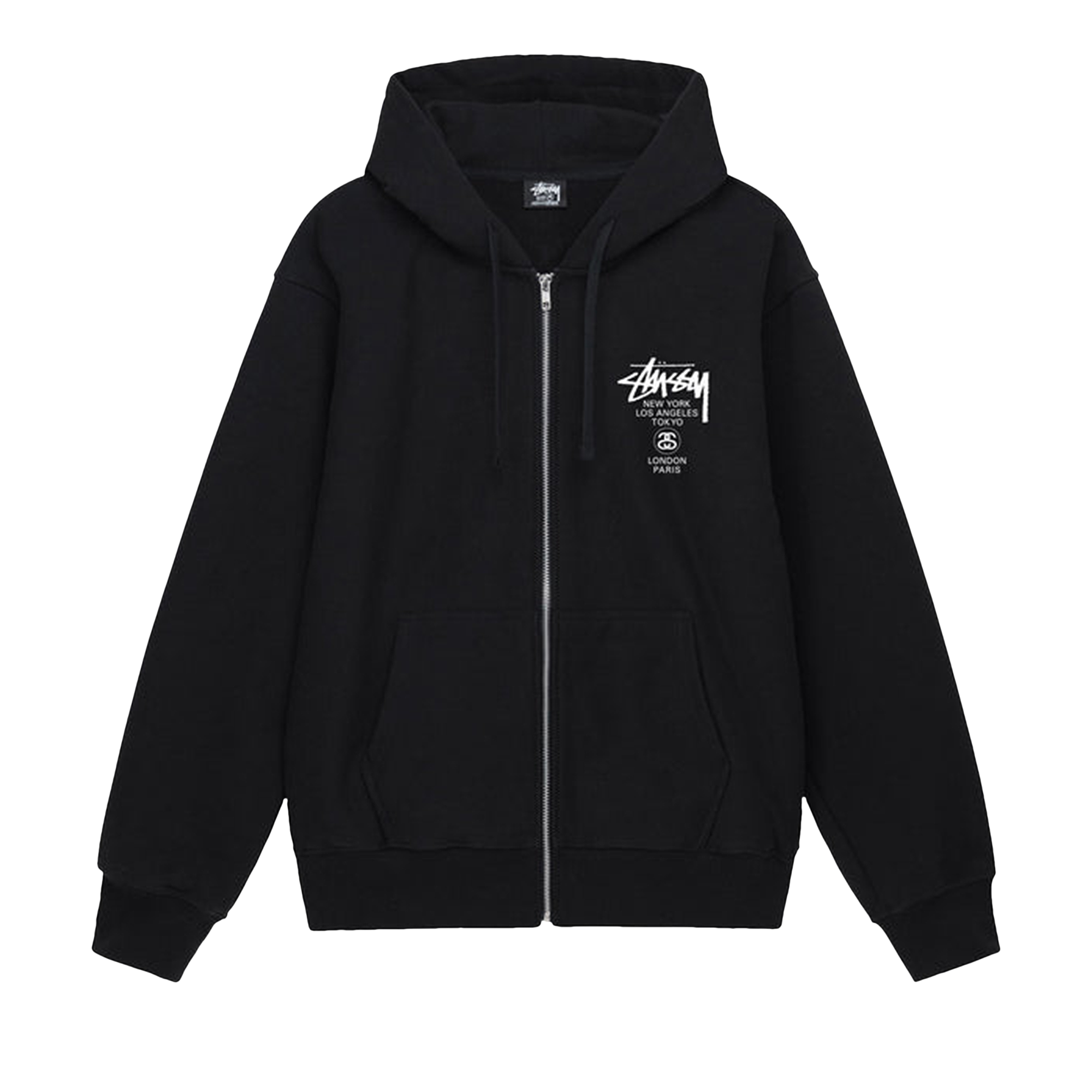 StüSsy Sara Zip Hoodie - Black | Editorialist