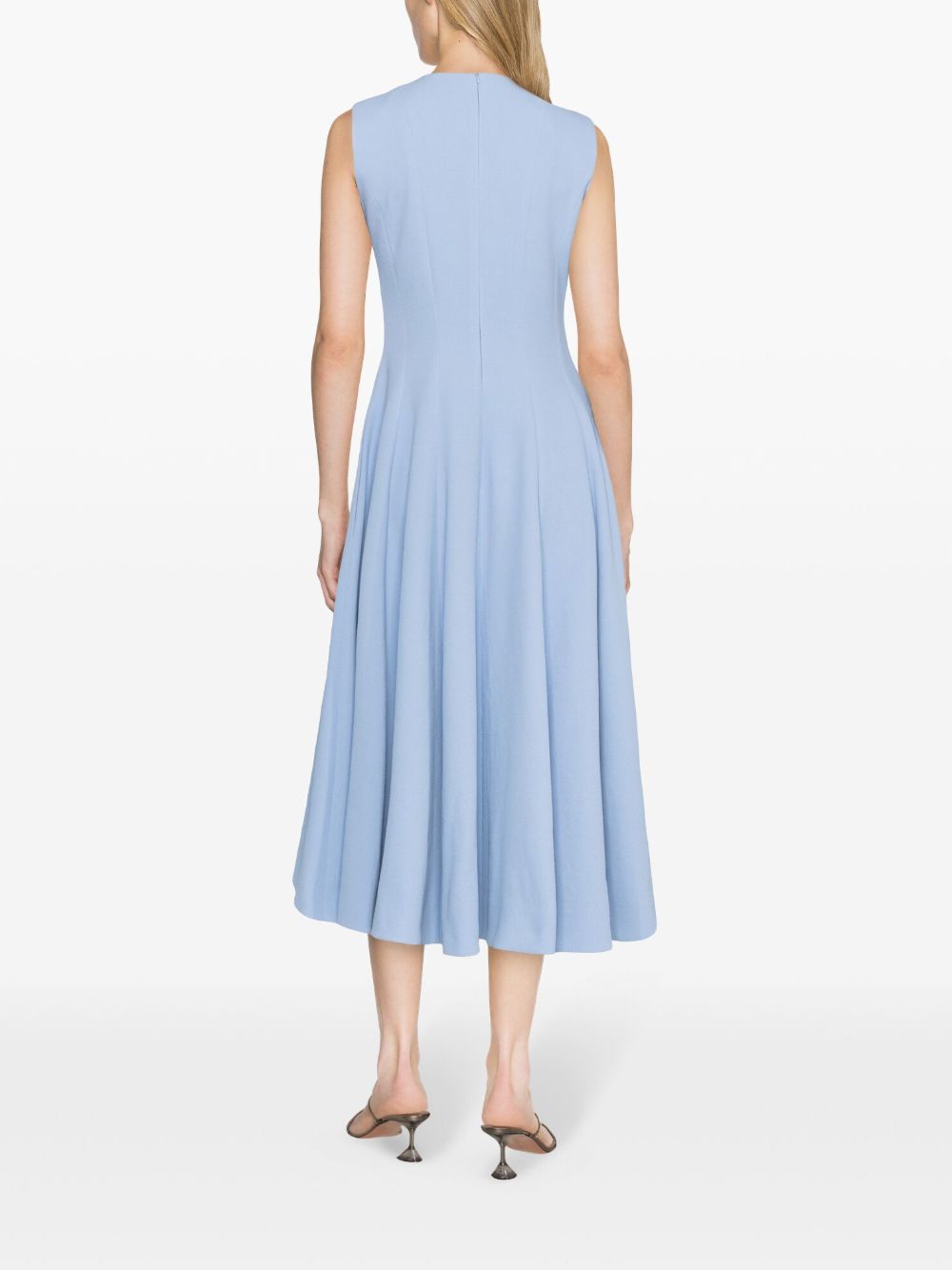 Emilia Wickstead Marlen Crepe Midi Dress In Blue - 81% Off | Editorialist