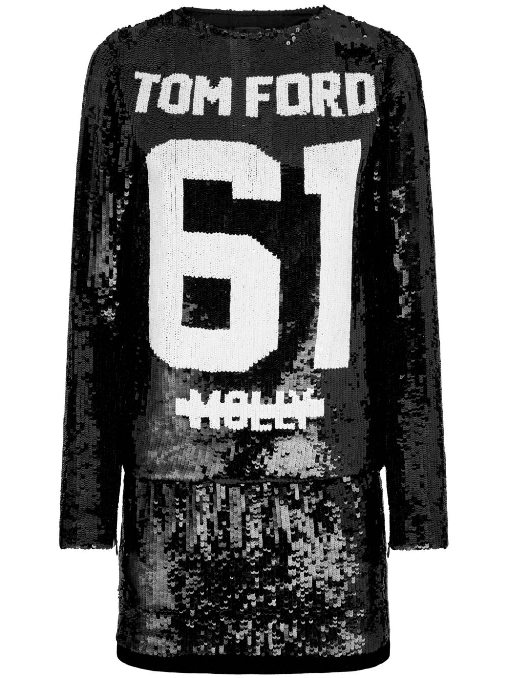 Tom Ford 61 Sequin Embellished Mini Dress In Black - 50% Off