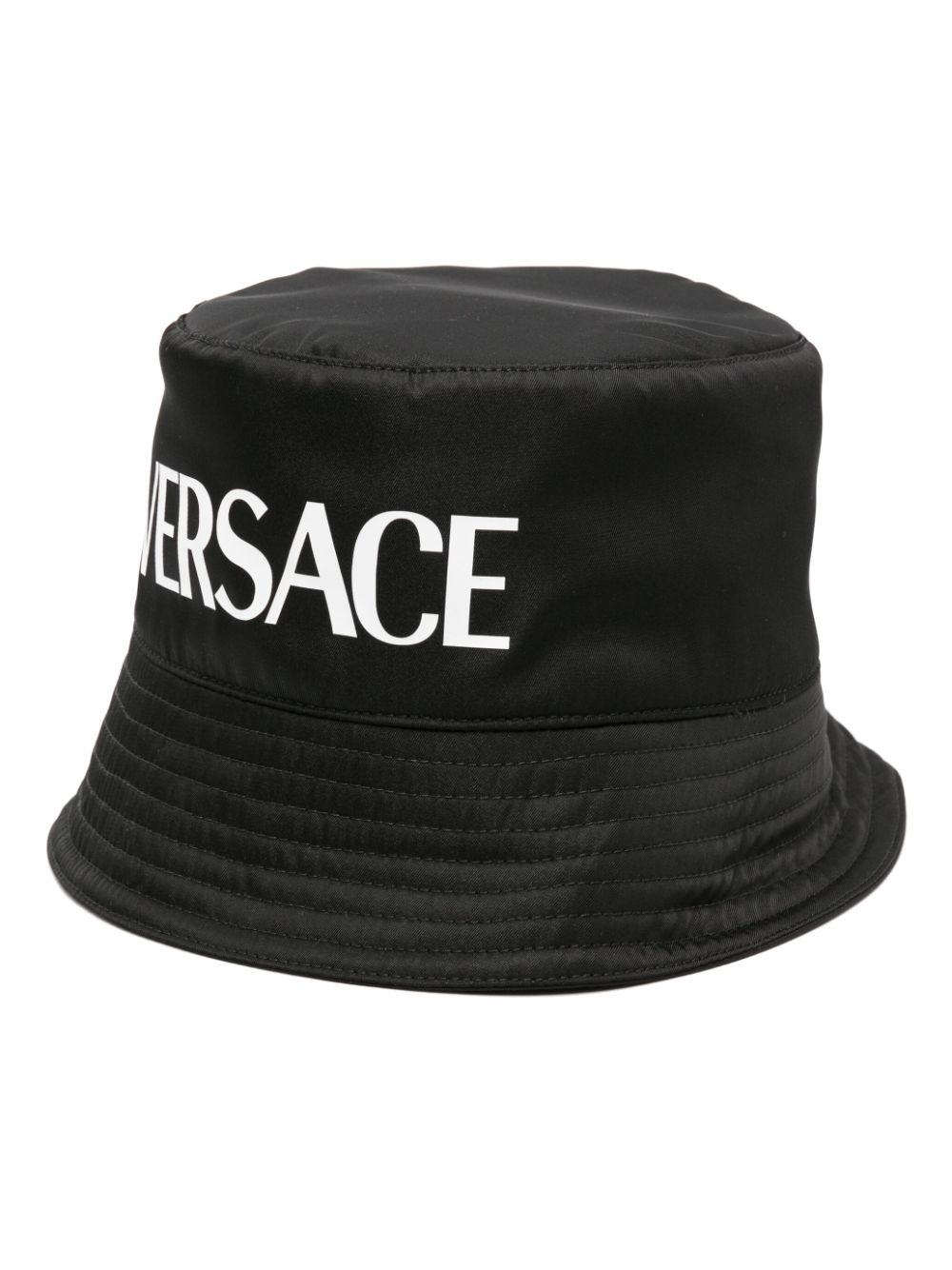 Versace Multi-Color Baroque/ Logo On Black Reversible Bucket Hat Size 59 Versace Multi-Color Baroque/ Logo On Black Reversible Bucket  main image 3