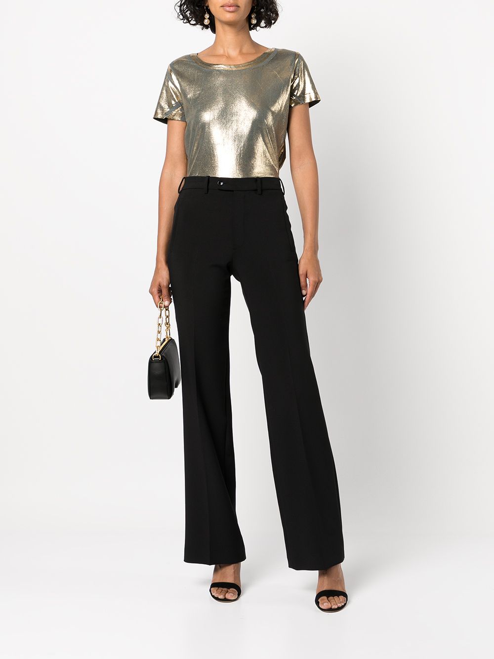 MADISON MAISON Madison.Maison Metallic Lamé T-Shirt