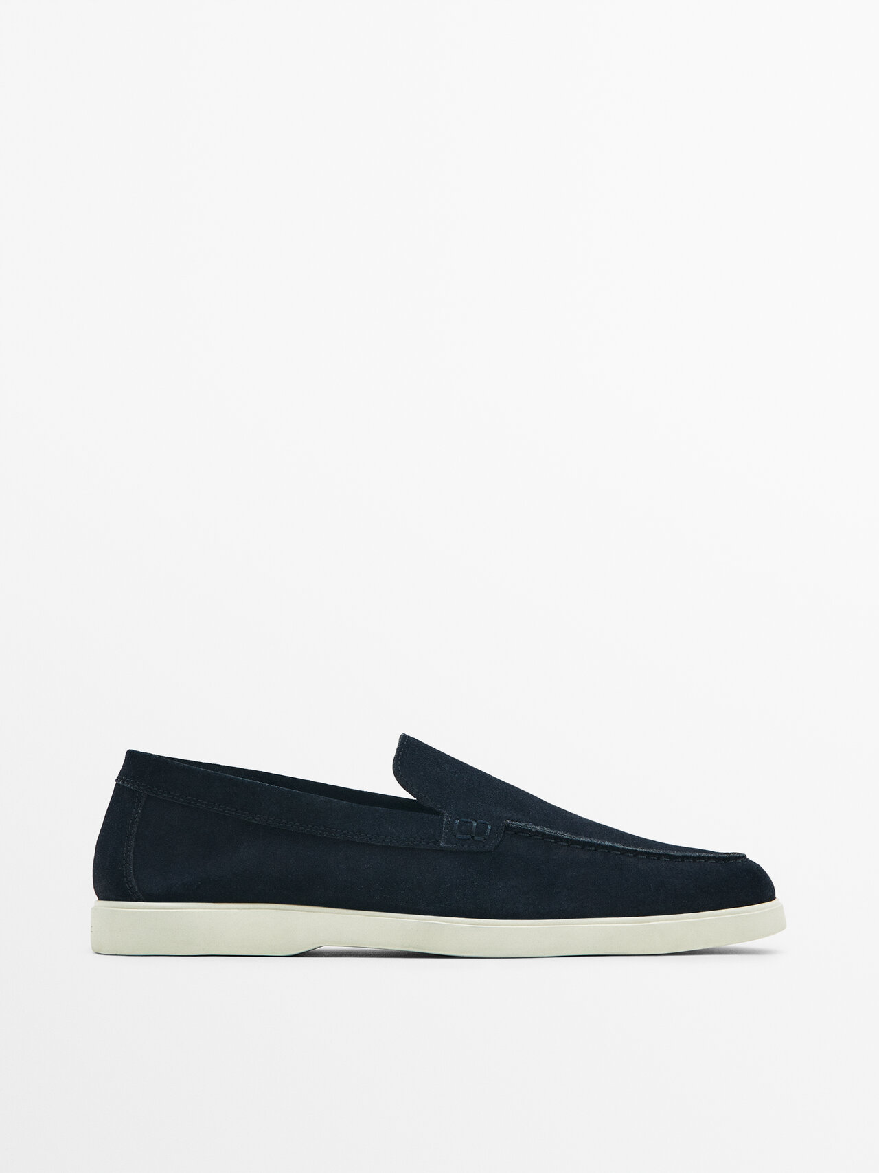 NEW! $149 Massimo Dutti Men\'s Navy Suede Summer Walk Piana Loafers 9 Loro Piana Summer Walk Suede Loafers - Dark Navy Blue ( 040  main image 3