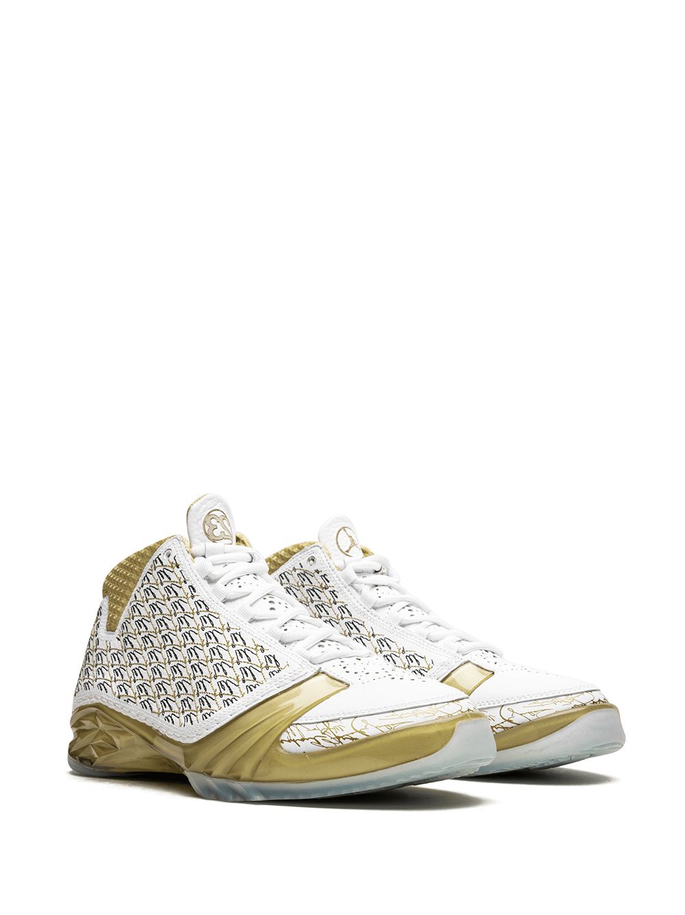 jordans 23 white and gold