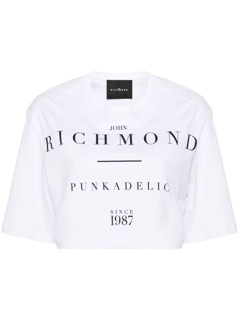 JOHN RICHMOND John Richmond logo-print cropped t-shirt