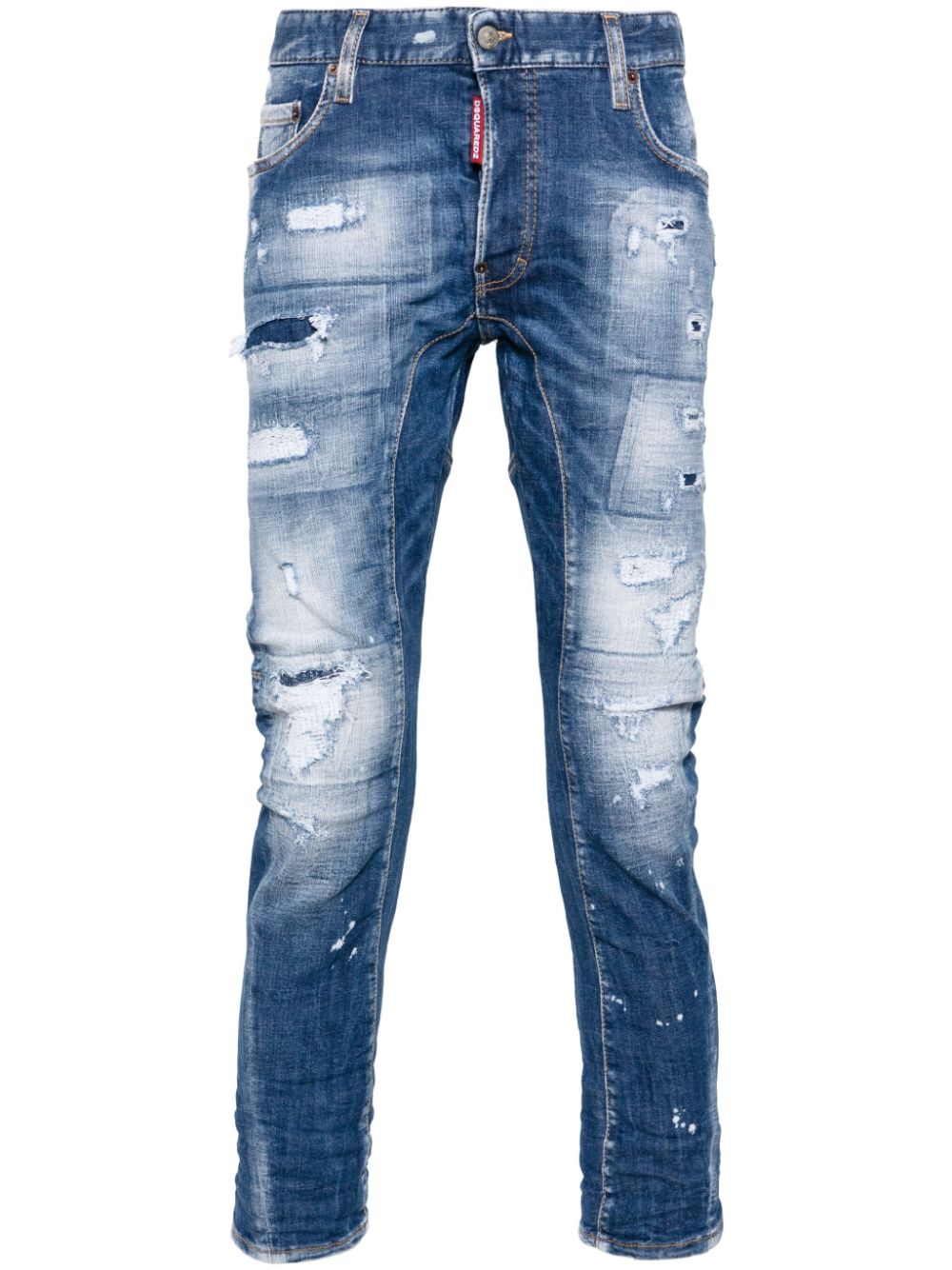 Dsquared2 Tidy Biker Mid-rise Skinny Jeans - Blue | Editorialist
