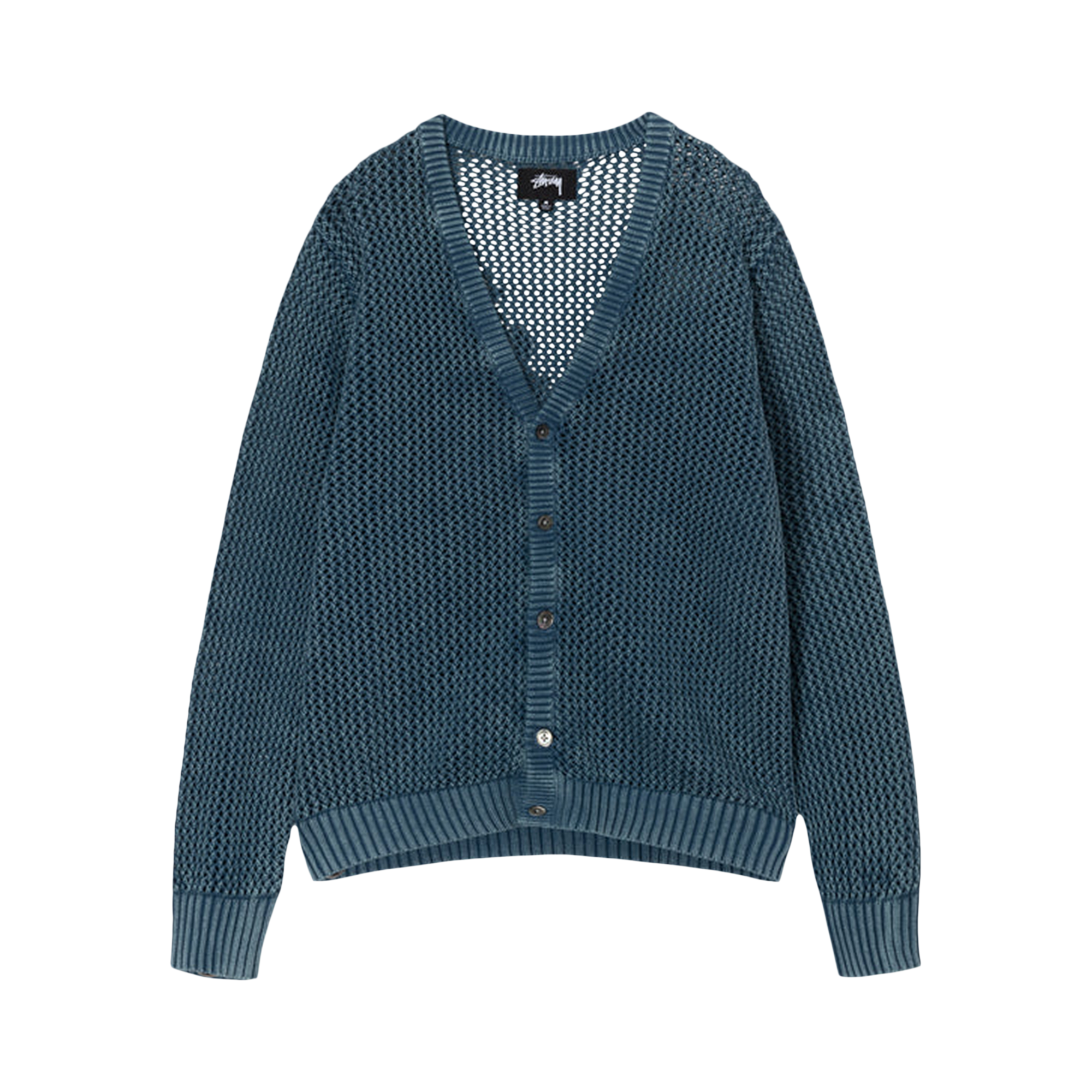 トップス Stussy Loose Gauge Cardigan StüSsy Loose Gauge Cardigan - Blue | Editorialist