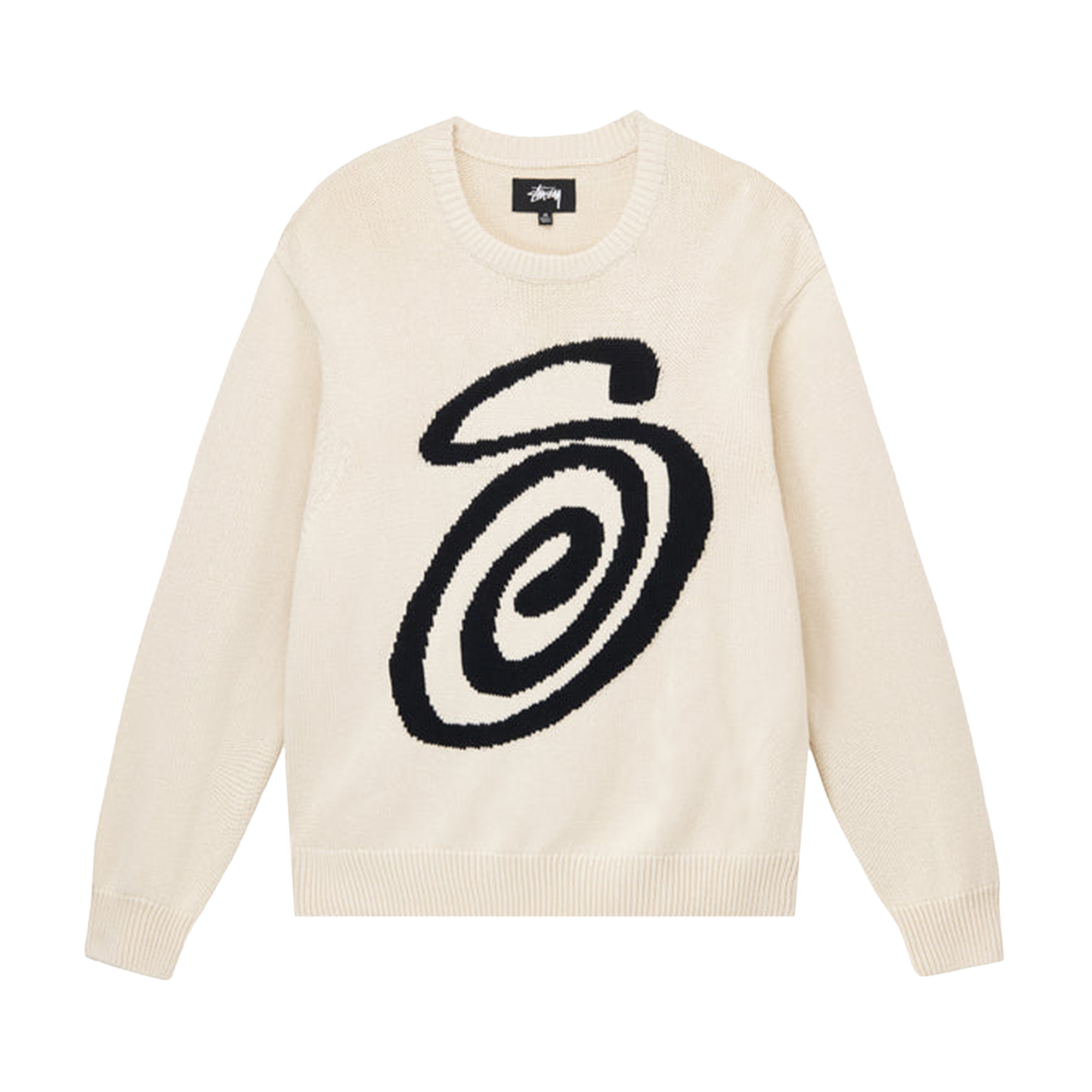 StüSsy Curly S Sweater - Green | Editorialist