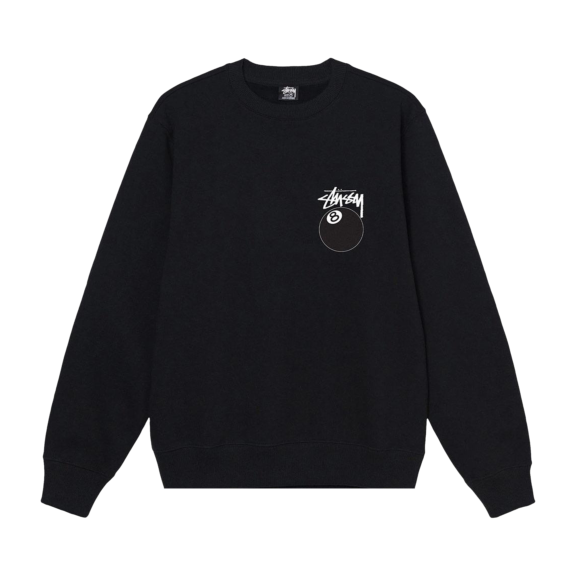 StüSsy 8 Ball Crewneck - Black | Editorialist