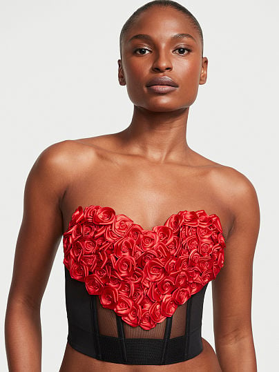 Victoria'S Secret Vs Archives Rosette Corset Top In Black - 71