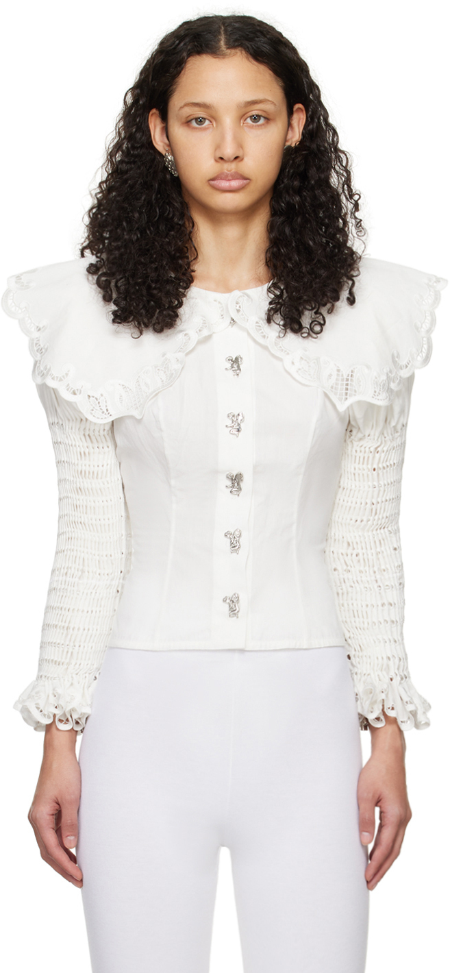 CHOPOVA LOWENA rocket blouse ブラウス Buy CHOPOVA LOWENA Rocket Blouse - White At 35% Off | Editorialist
