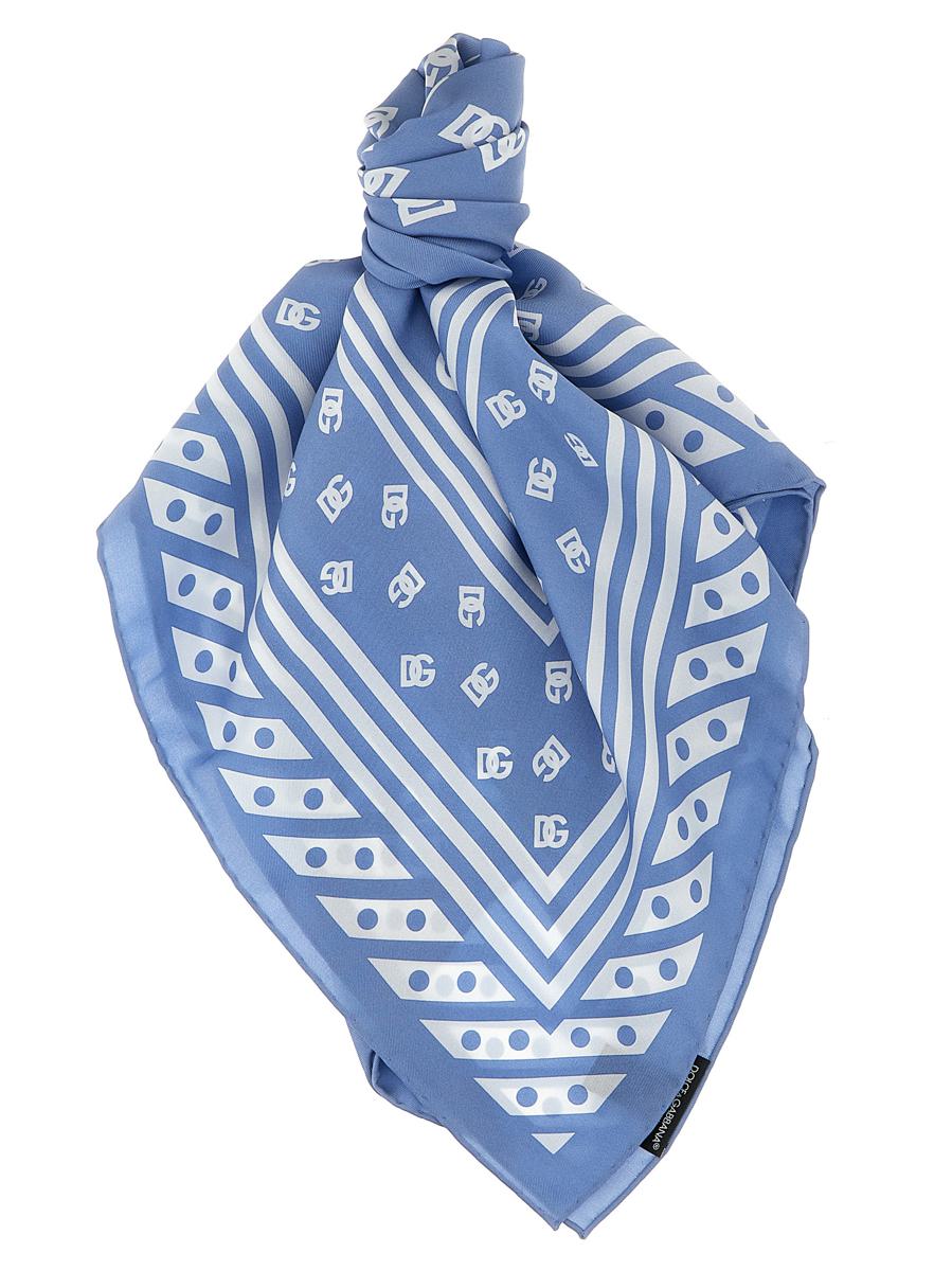 Dolce & Gabbana Logo Scarf In Blue - 33% Off | Editorialist