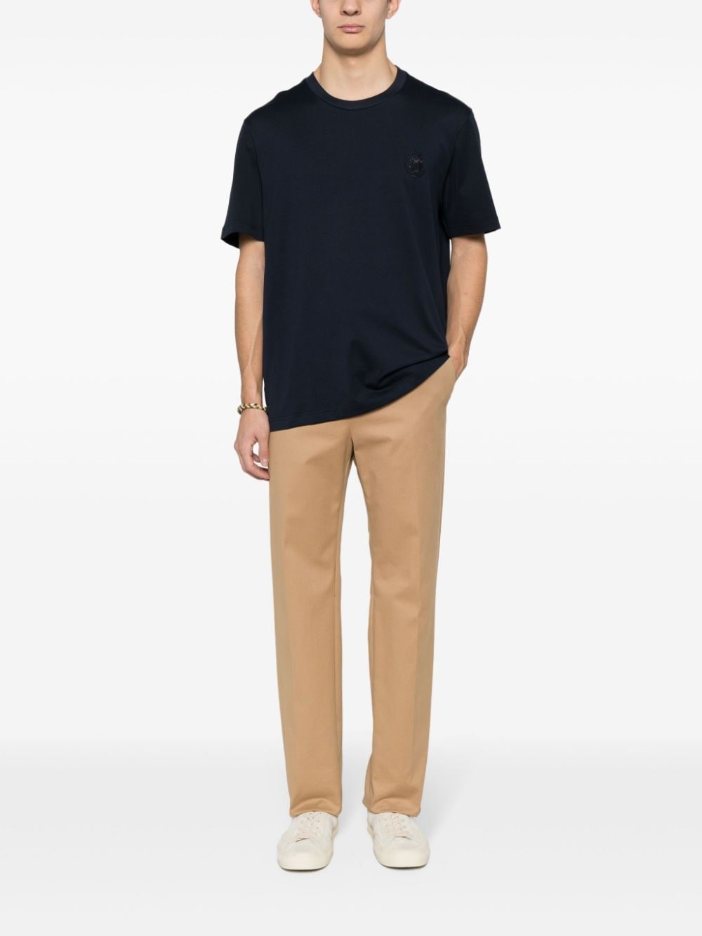 BRIONI embroidered-logo cotton t-shirt