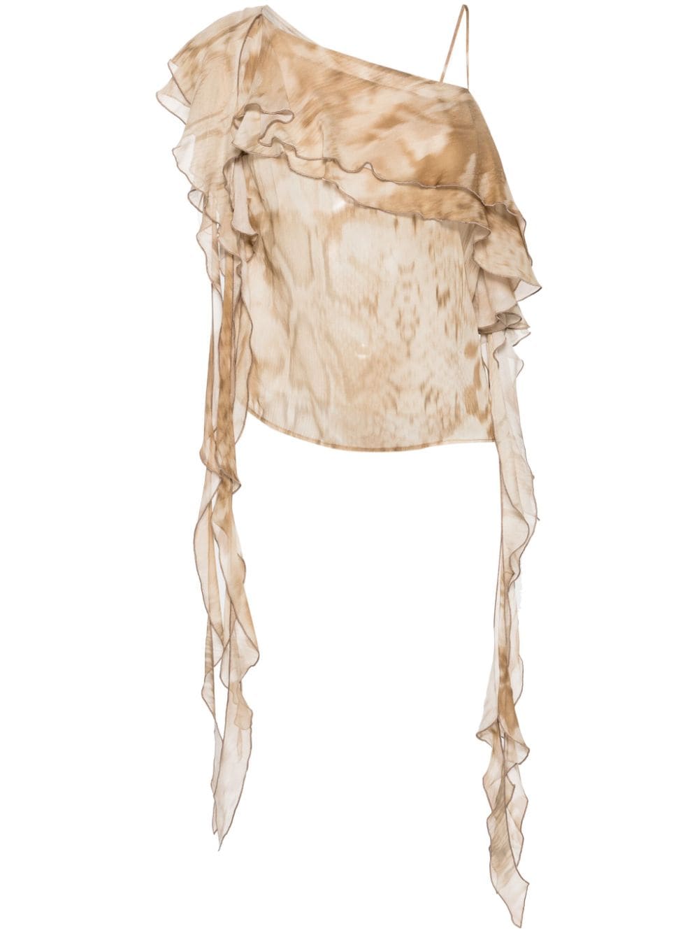 BLUMARINE Abstract-Print Semi-Sheer Blouse