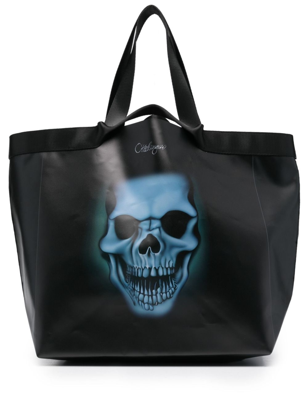 Ottolinger Large Skull-Print Tote Bag - Black | Editorialist