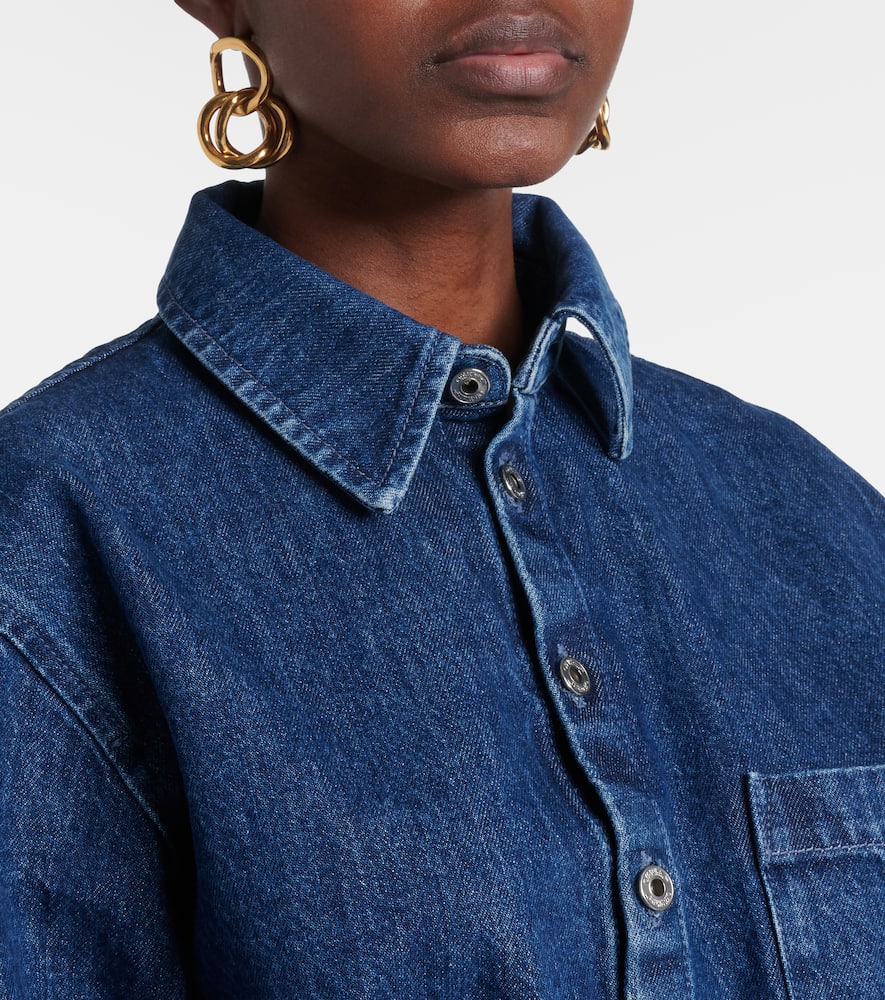 asymmetrical denim shirt dress Buy Off-White Asymmetric Denim Shirt Dress - Blue At 50% Off