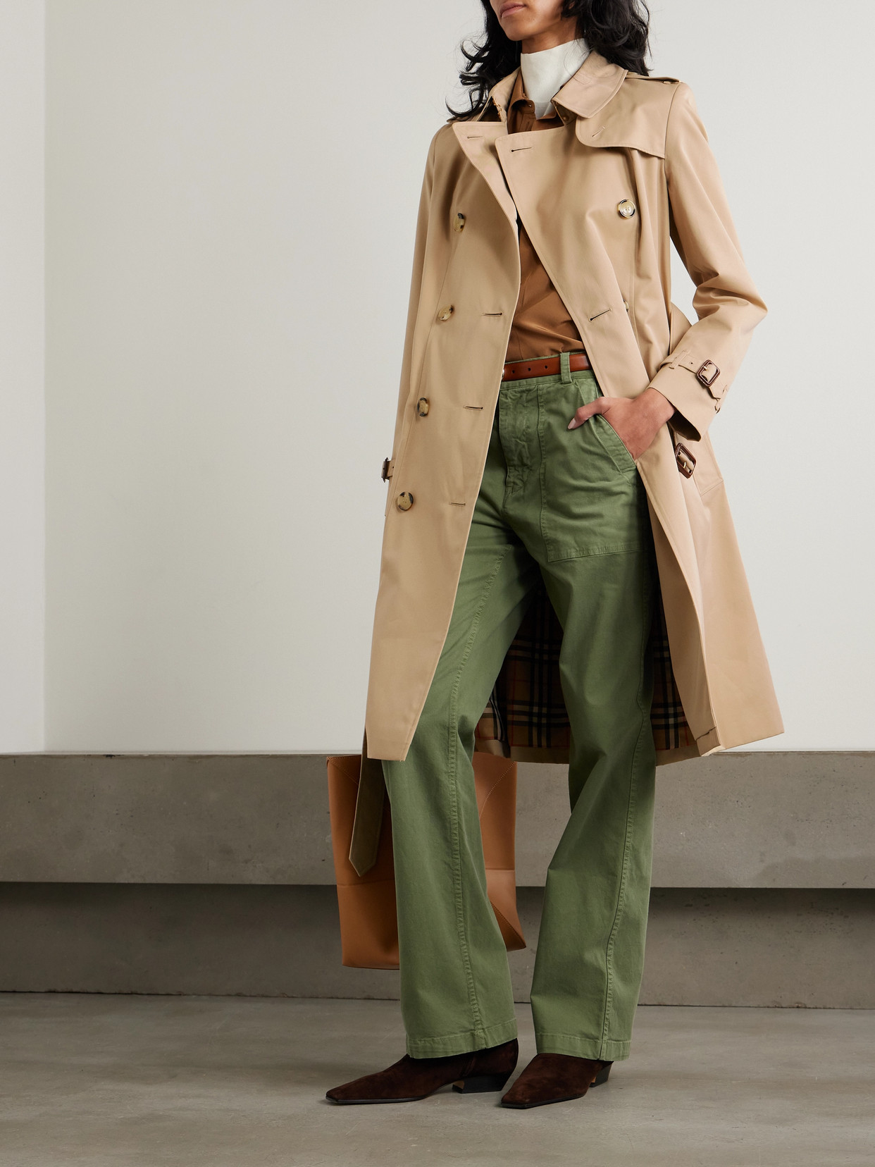 BURBERRY Burberry Chelsea Long Organic Cotton-Gabardine Trench Coat
