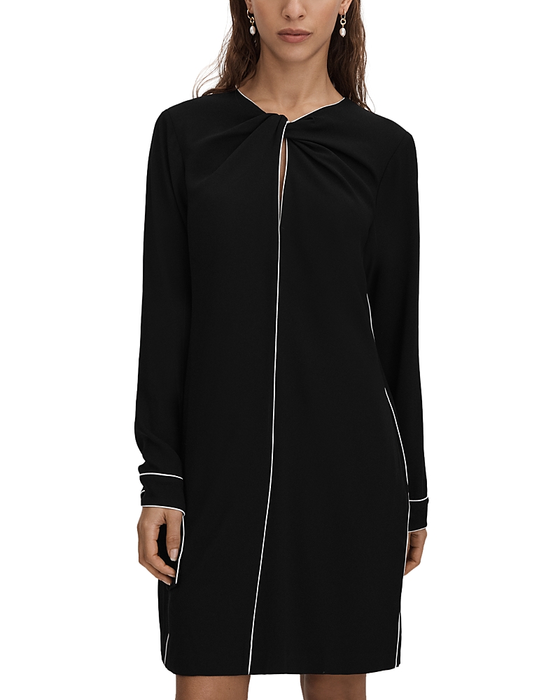 Reiss Eloise Tipped Shift Dress In Black - 51% Off | Editorialist