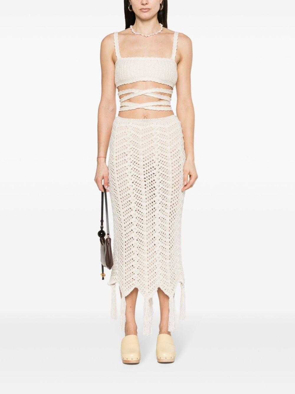ALANUI Alanui Chevron-Knit Maxi Skirt