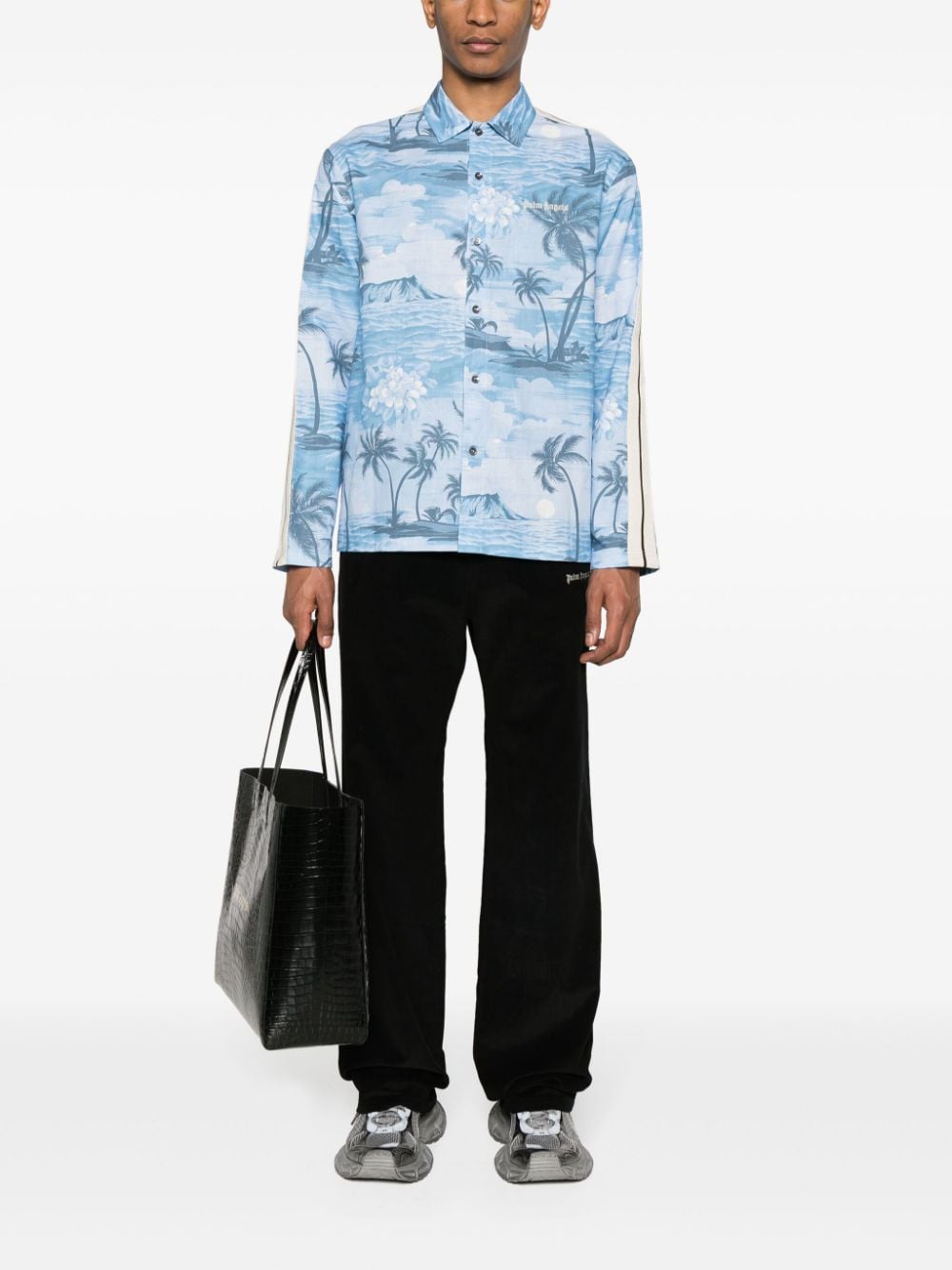 PALM ANGELS sunset-print track shirt