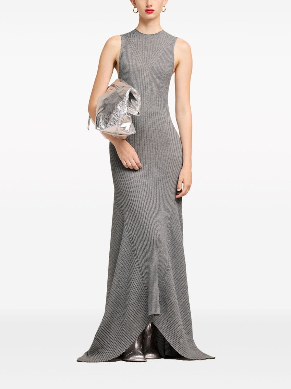 AMI AMI Paris Asymmetric Wool Dress