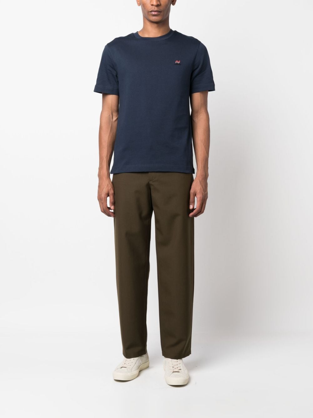 MISSONI crew neck t-shirt in cotton with embroidery and logo