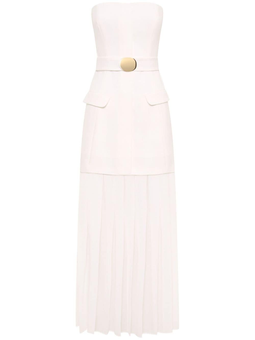 nicholas reagan midi dress Nicholas Reagan Pleated Maxi Dress - White