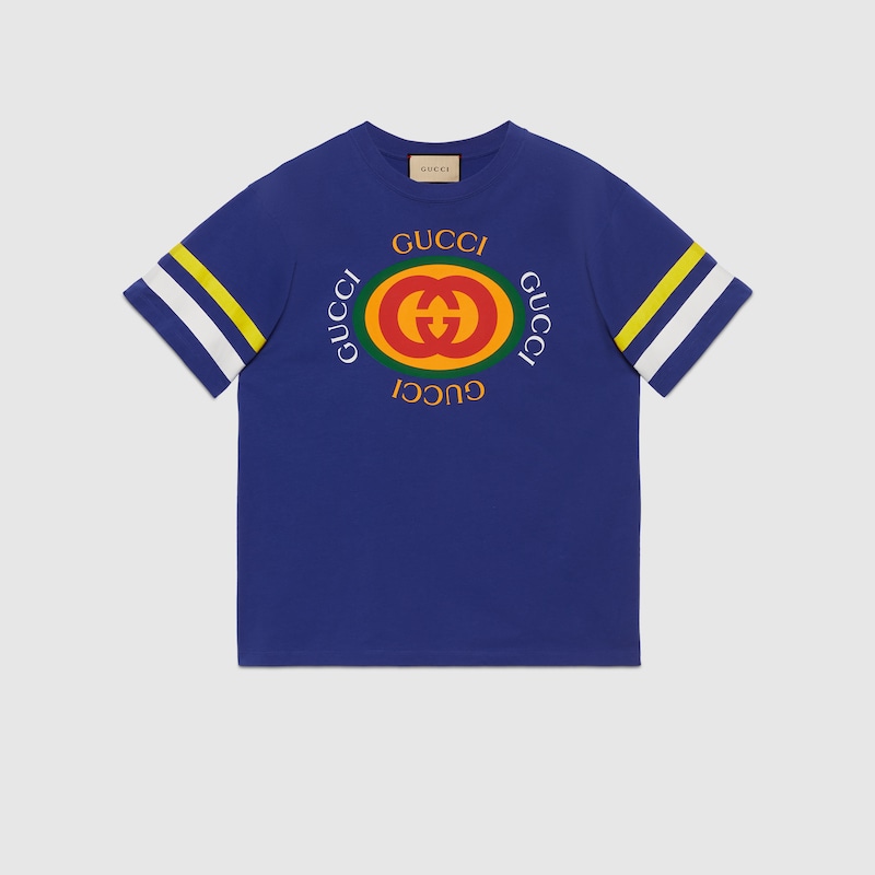Gucci Cotton Jersey T-Shirt Ready-To-Wear - Blue | Editorialist
