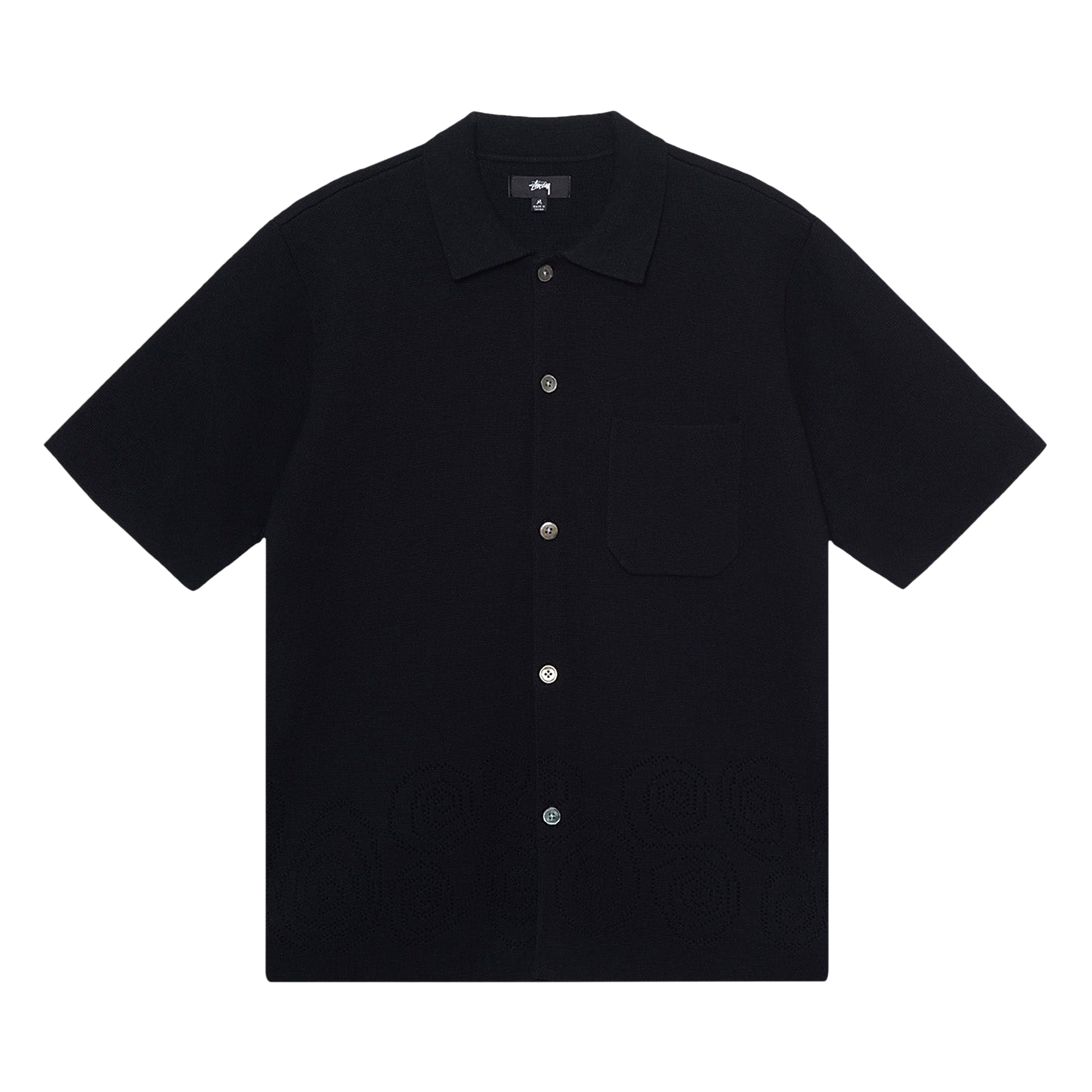 StüSsy Contrast Pick Stitched Shirt - Black | Editorialist