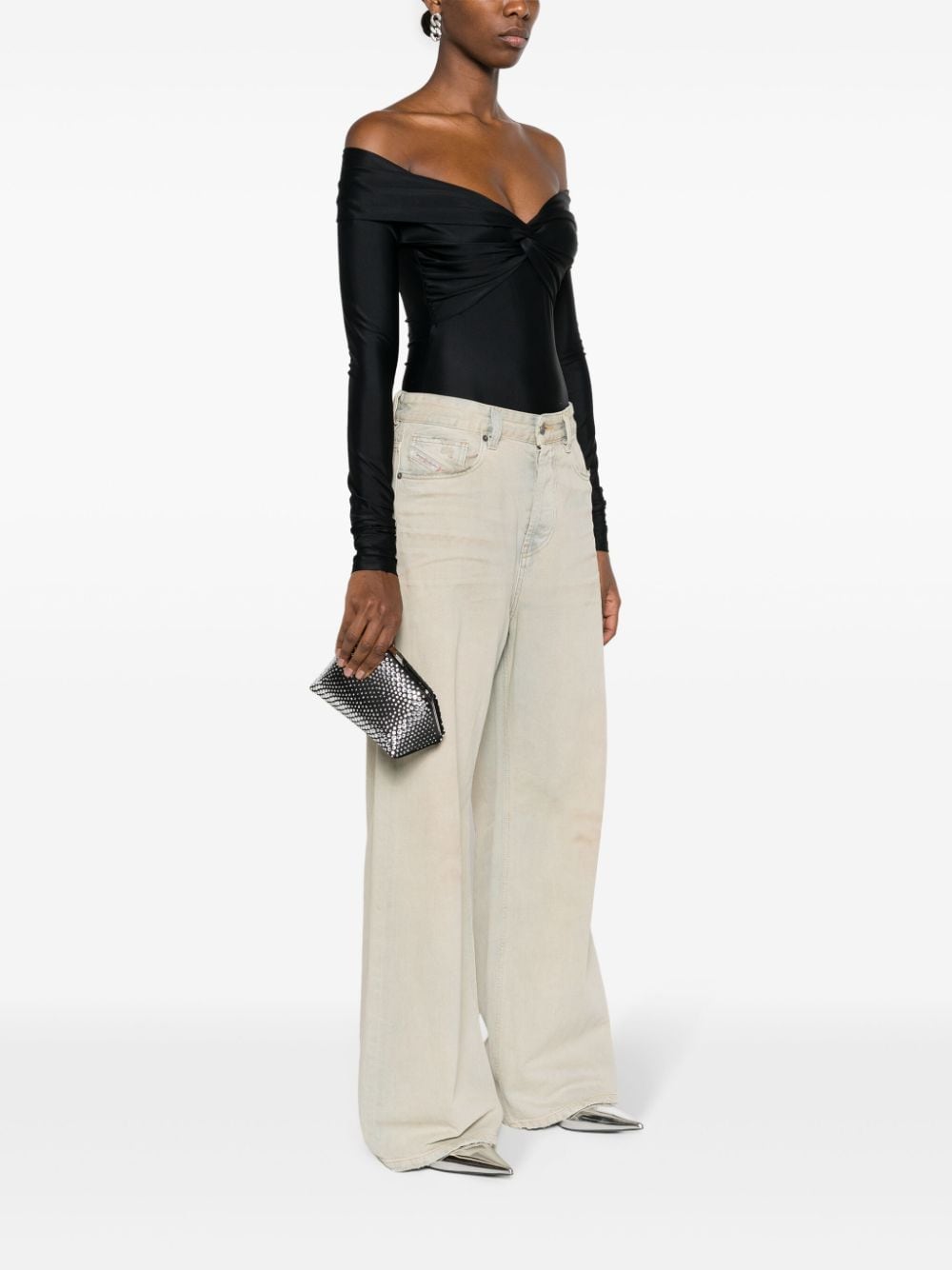 ATTICO The Attico Rhinestone-Embellished Clutch