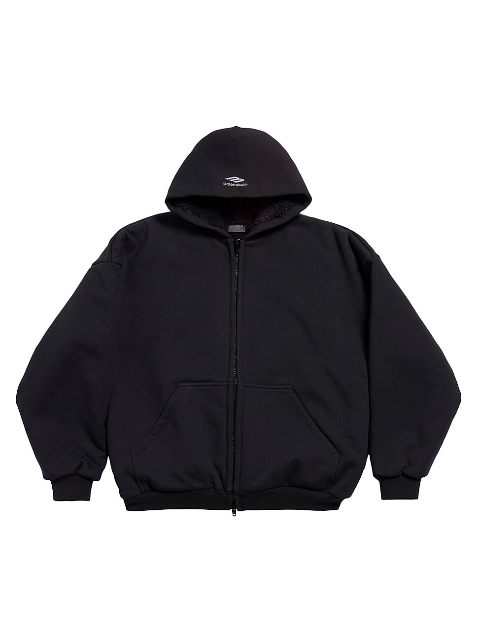 Balenciaga Skiwear 3b Sports Icon Outerwear Zip-Up Hoodie - Black