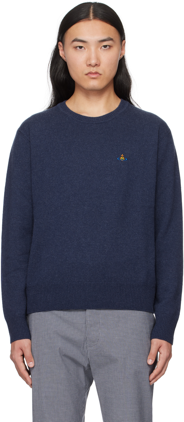 Vivienne Westwood Blue Alex Sweater In Ss24-K409 70% Off