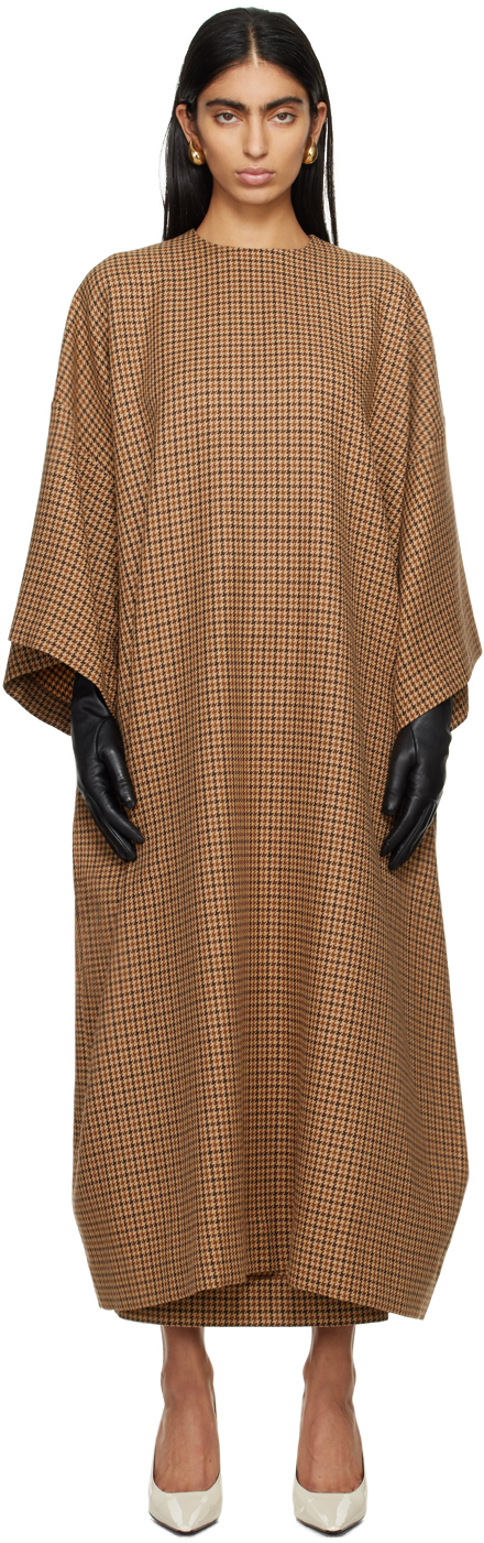 chinese dress ladies Djibril Houndstooth Jacquard + Woven Maxi Dress – Marche Rue Dix main image 1