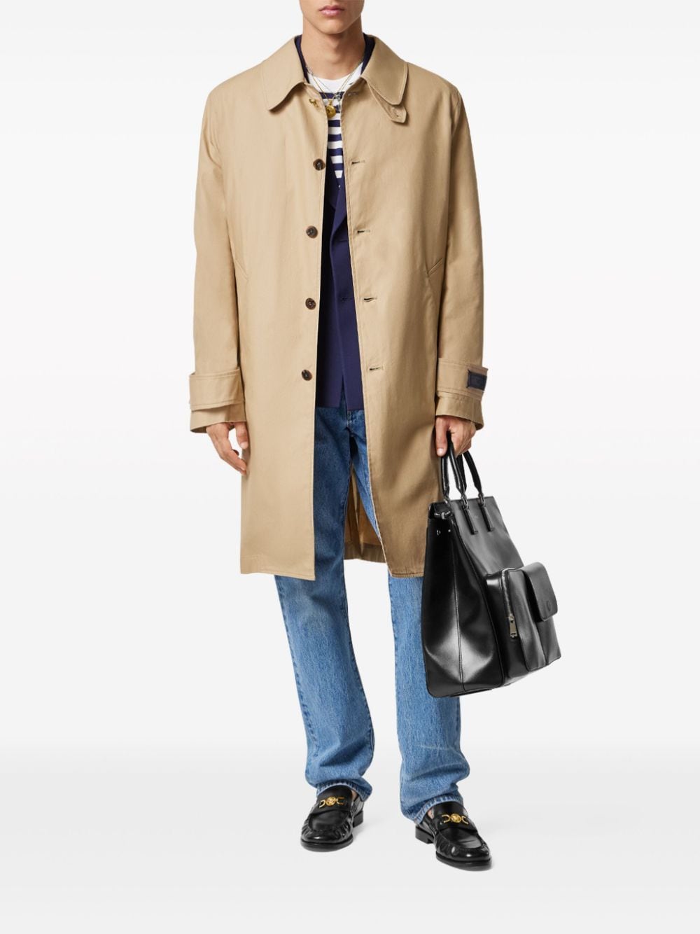 VERSACE Versace Single-Breasted Cotton Coat