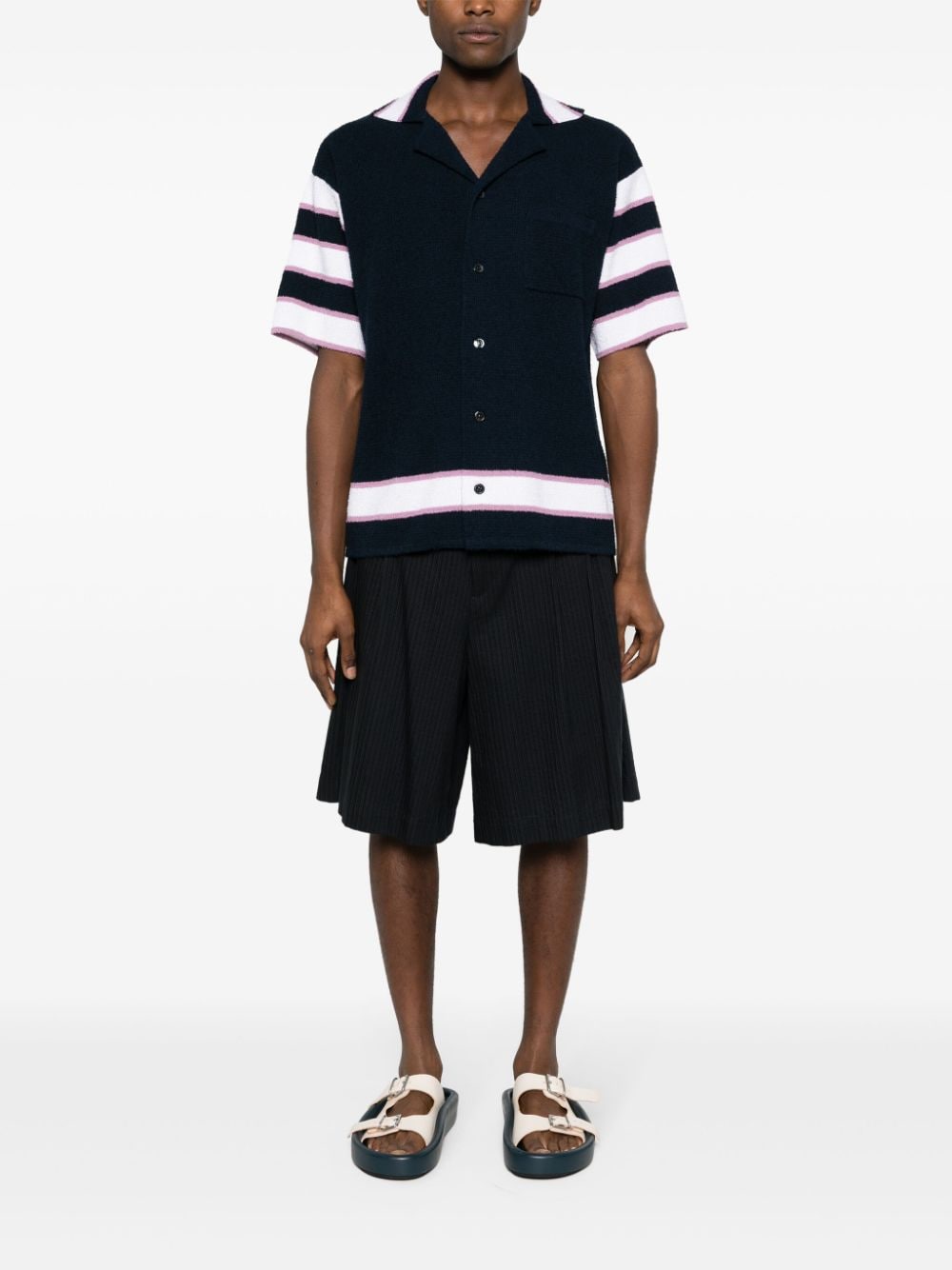 MARNI terry-cloth bowling shirt