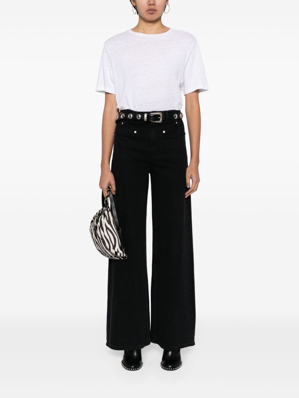 MARANT ETOILE MARANT ÉTOILE zewel linen t-shirt