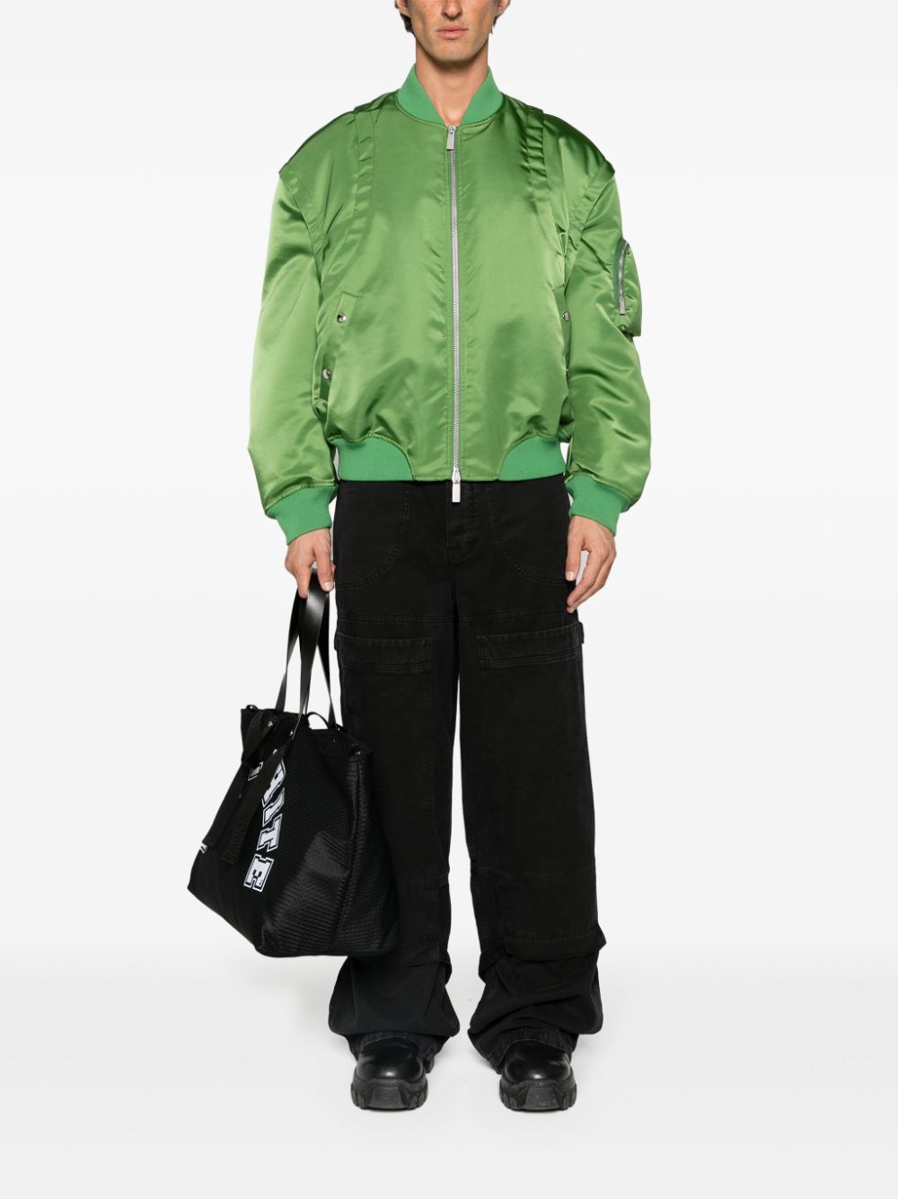 OFF-WHITE Detachable-Sleeves Bomber Jacket