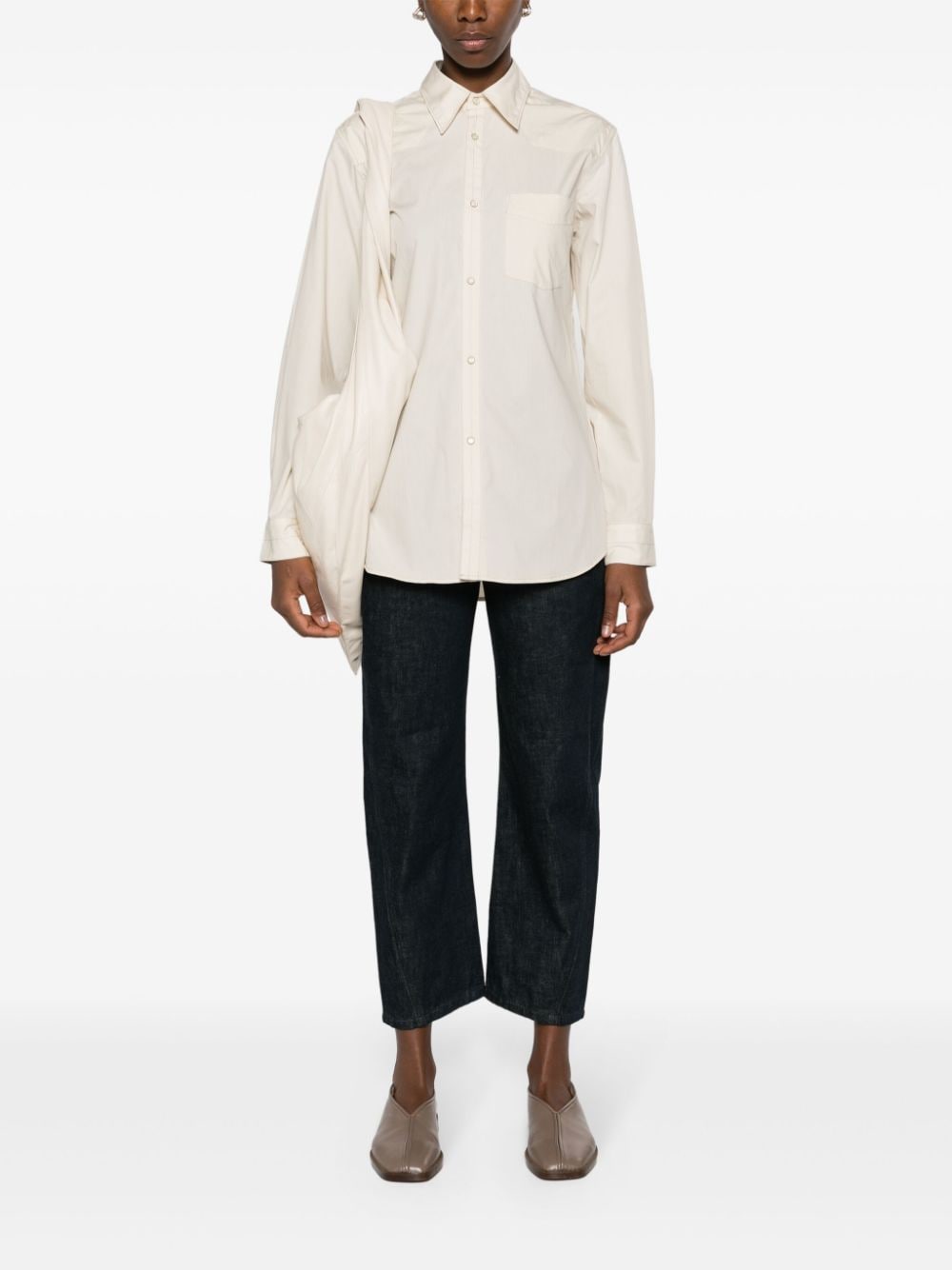 LEMAIRE LEMAIRE Twisted High-Rise Cropped Jeans