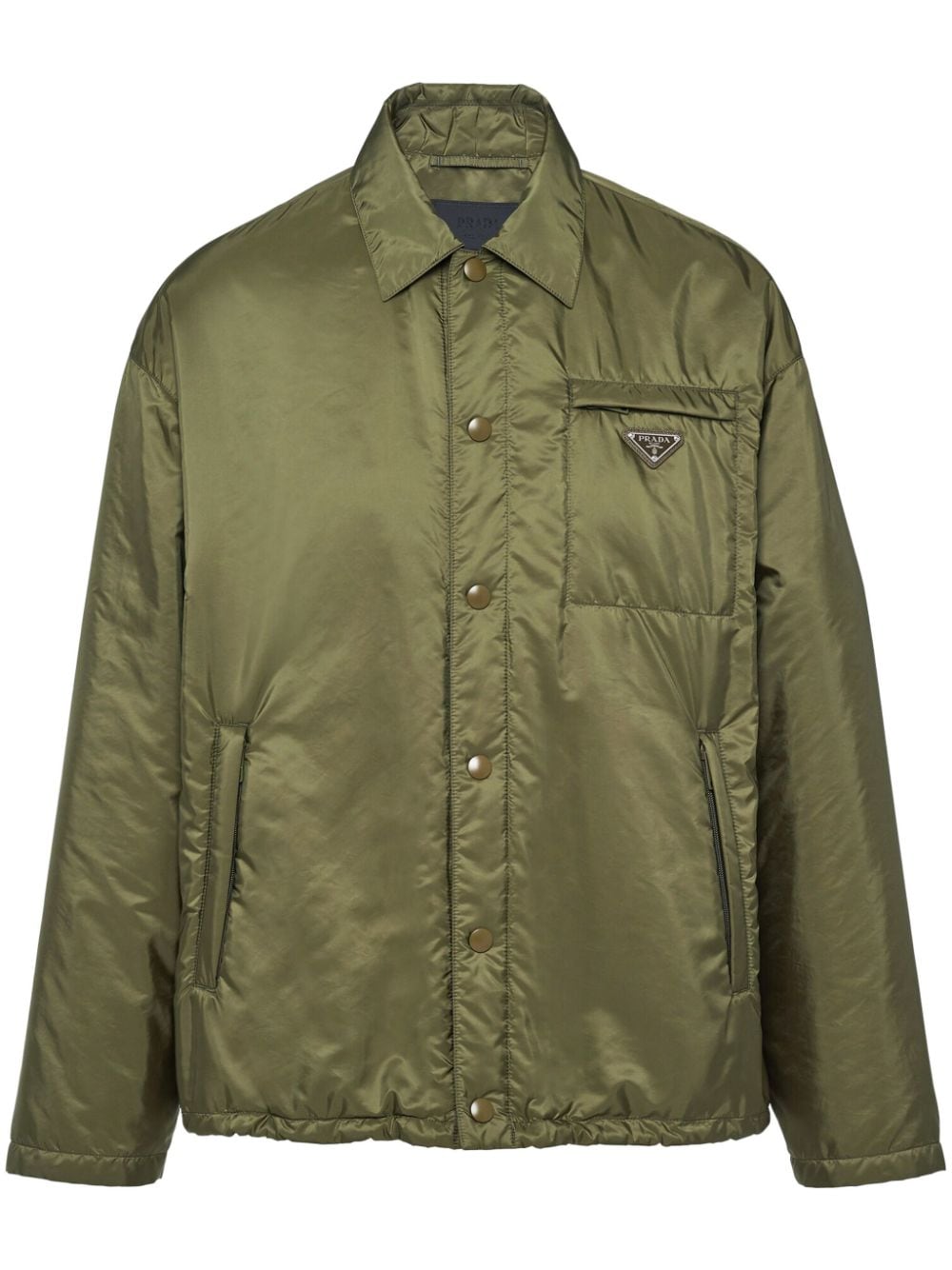Prada Re-Nylon Shirt Jacket - Green | Editorialist