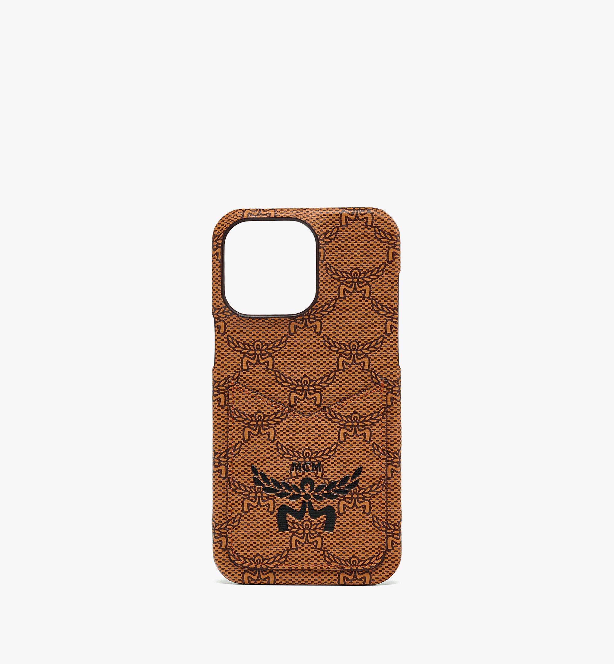 iPhoneアクセサリー MCM iPhone15ProMax Case+AirPodsPro Charm Mcm Iphone 15 Pro Max Case In Lauretos - Oatmeal | Editorialist