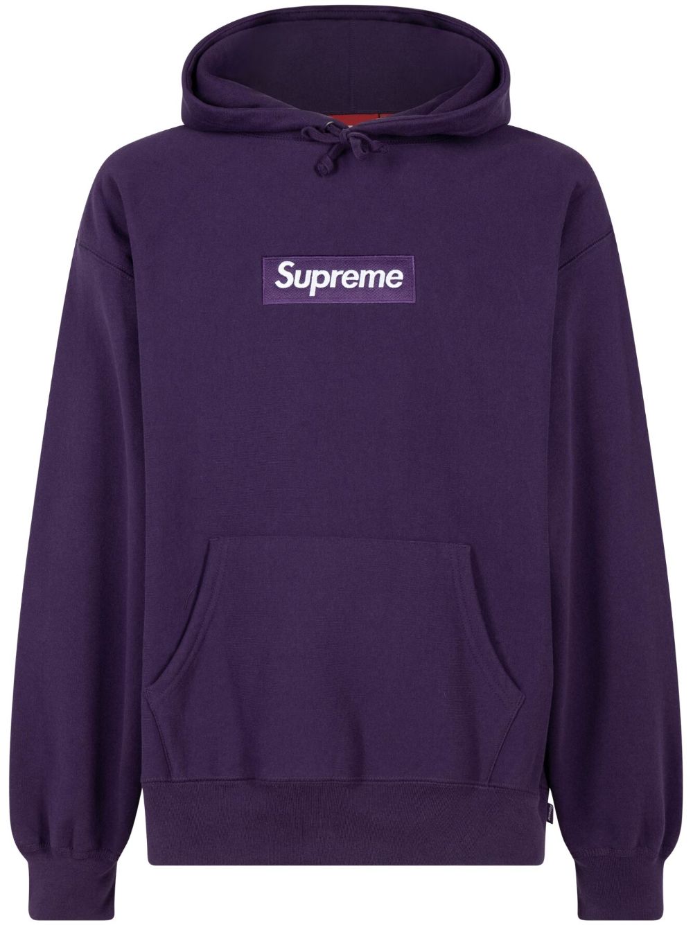 Supreme Box Logo Cotton Hoodie - Purple | Editorialist